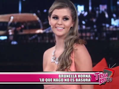 Brunella Horna: "Lo que hago no es basura" - Noticias del Perú, del ...