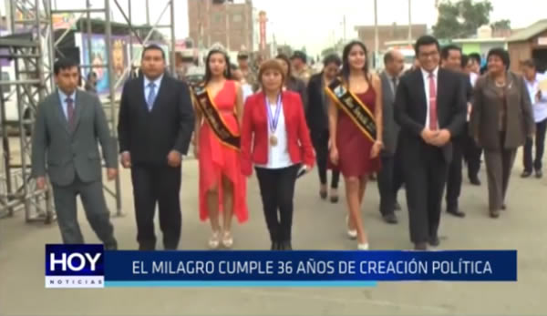 El Milagro cumple 36 años de creación política - Noticias del Perú, del ...