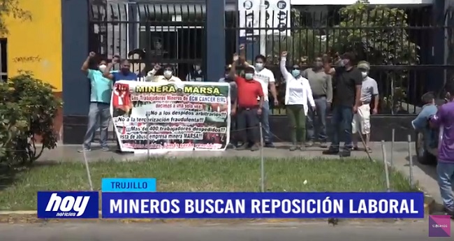 RETAMAS MARSA: Trabajadores mineros buscan reposición laboral ...