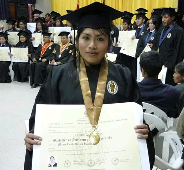 Milena Weepi, la primera mujer awajún en graduarse como doctora en ...